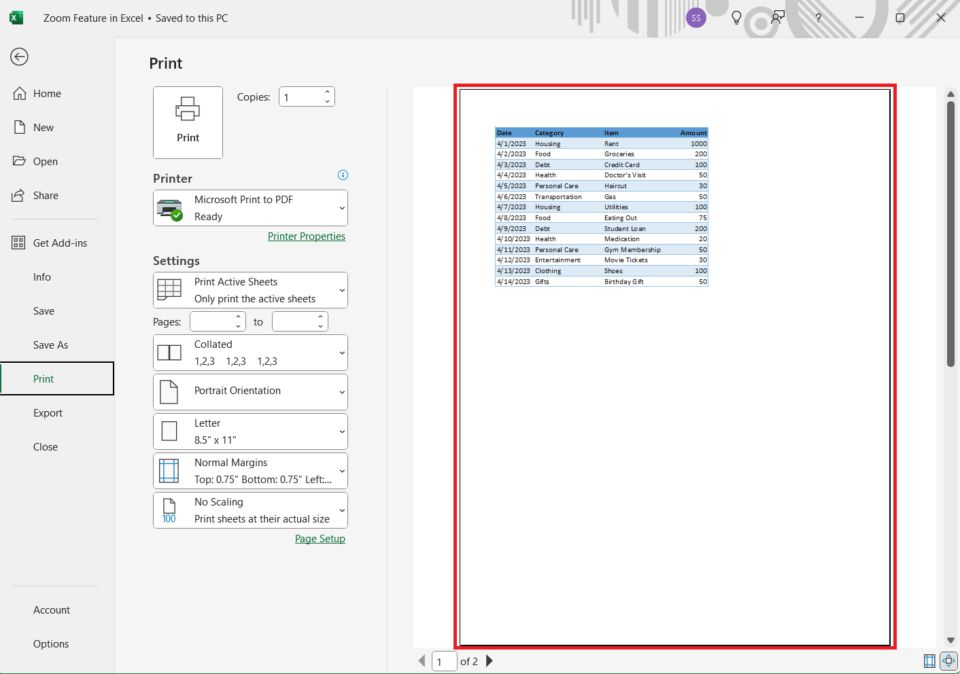 How to Use Print Preview in Microsoft Excel
