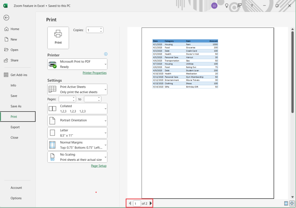 How to Use Print Preview in Microsoft Excel